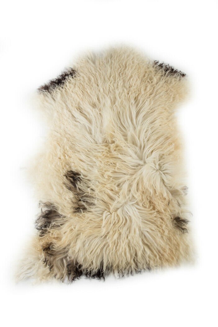 Aydin Sheepskin Pelt Handmade Natural Soft Wool Cream 2'2"x3'2" #529