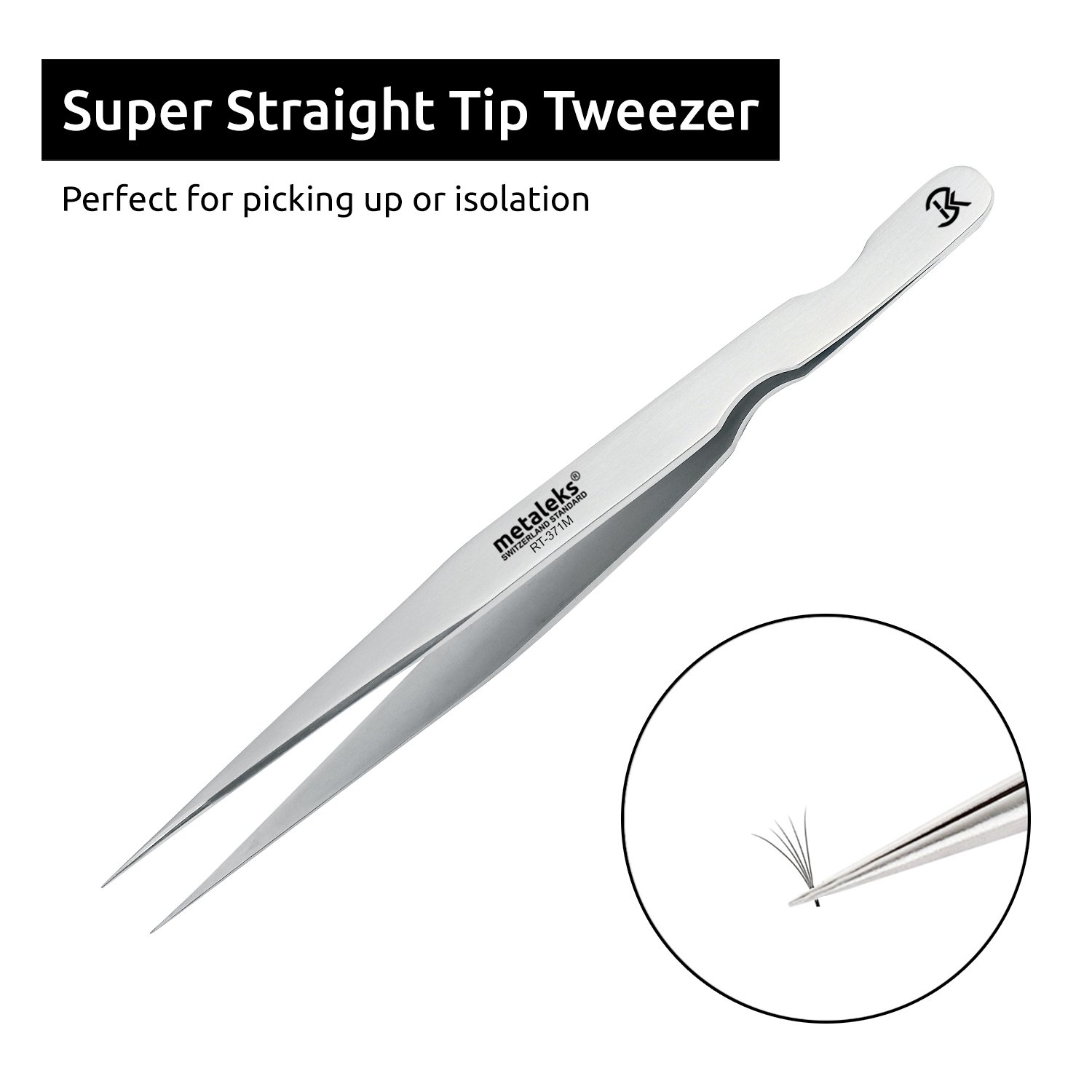 Eyelash Extension Tweezers, Matt Finish, FREE Black Magnetic Double ...