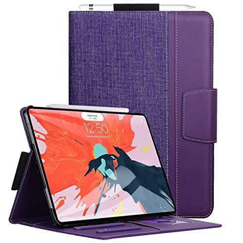 iPad Pro 11 Case (2018)Canvas Stand Folio Cover Multiple Viewing Angles ...