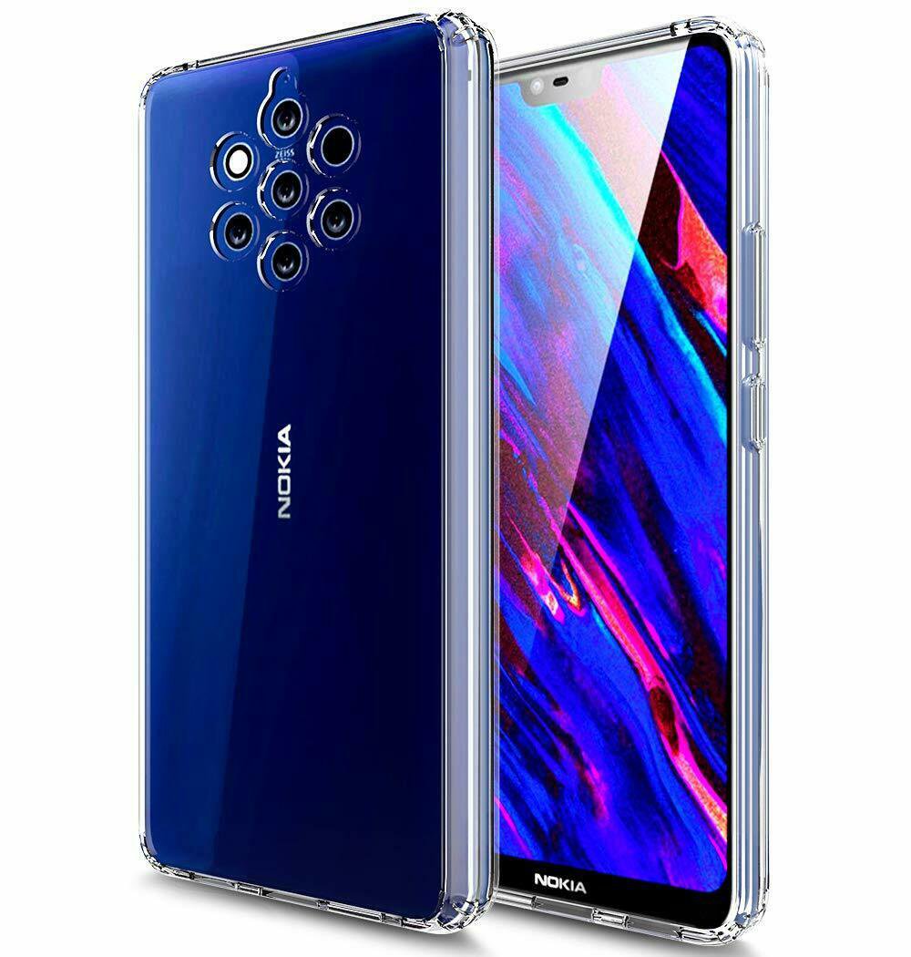 Nokia 9 PureView Case TPU Grip Bumper and Clear Hard PC Backplate Slim ...
