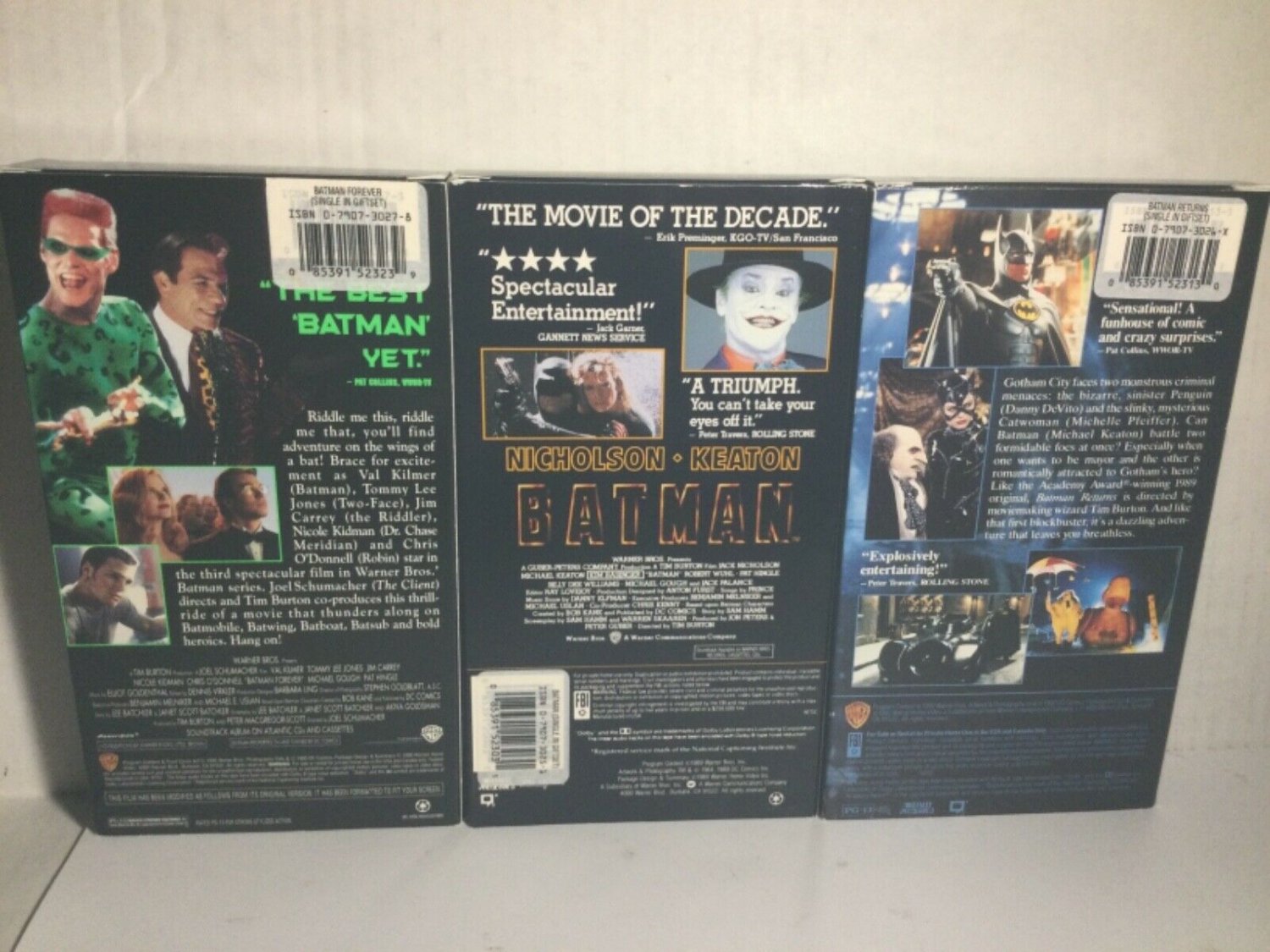 Batman VHS Trilogy The Ultimate Batman Collection VHS Tapes Boxed Set