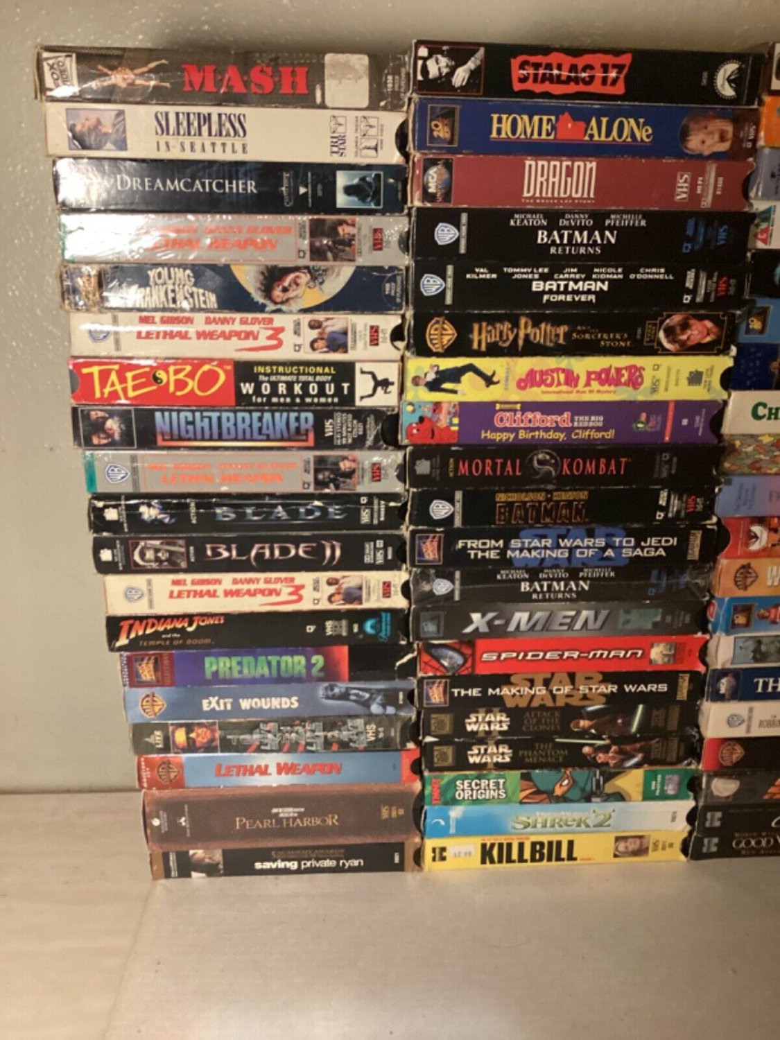 100 Vintage Used VHS Tapes - HUGE VCR Collection - Some Sealed Used ...