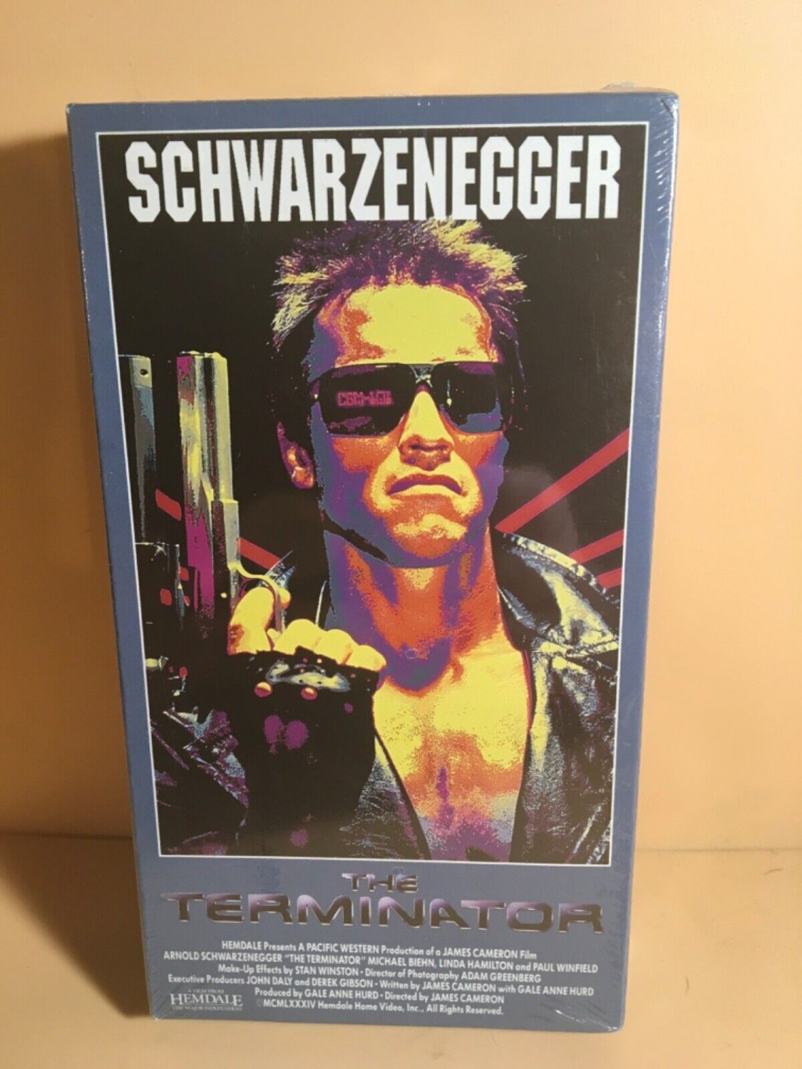 The Terminator VHS Tape 1992 Sealed Blue Cover Promo Screener Extended ...