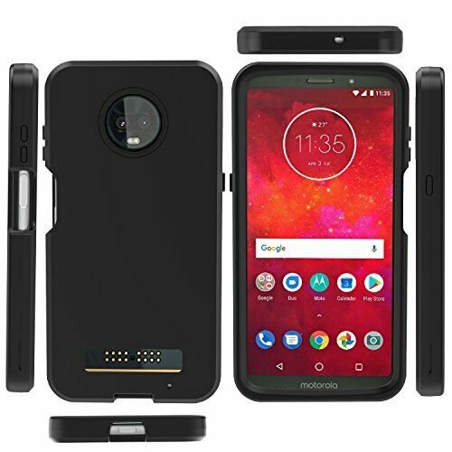 Moto Z3 Play/Z3 Case 3 in 1 Hybrid Durable Heavy Duty Bumper Shockproof ...