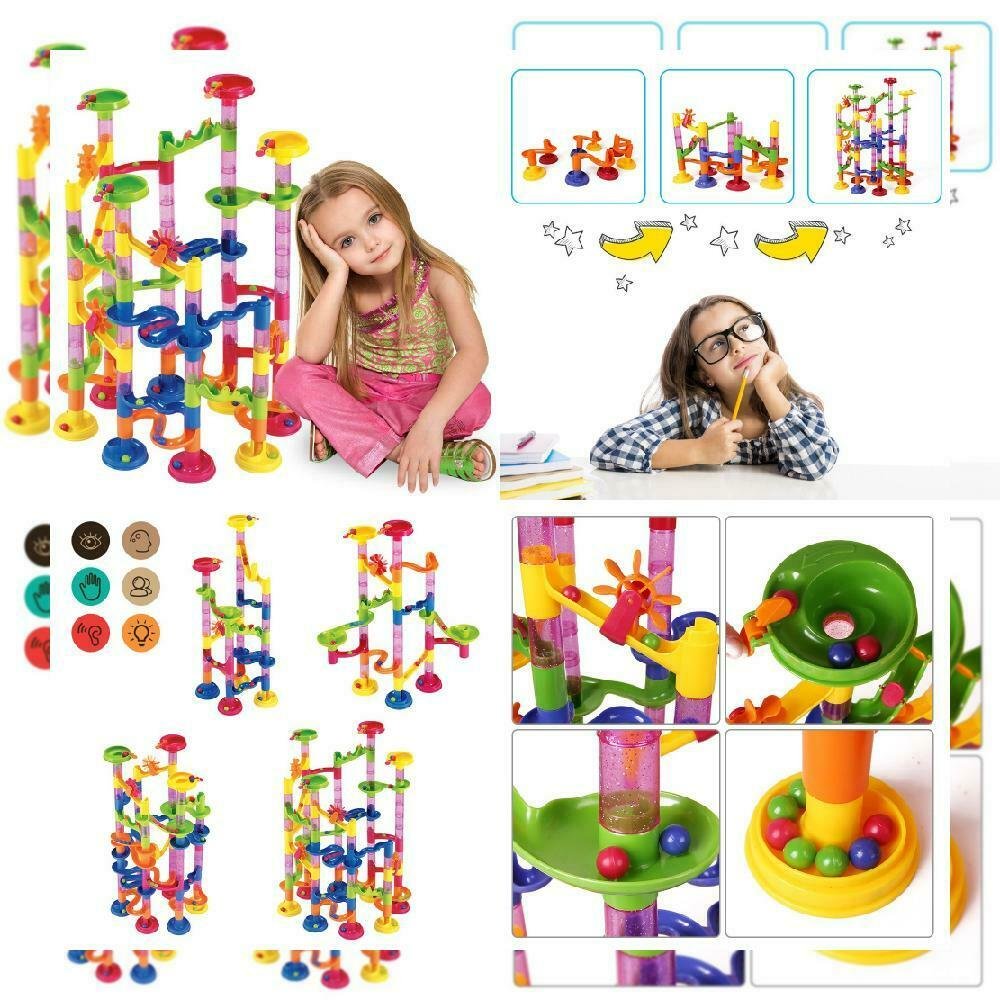 Marble Run Set 105 Pcs - Construction Building Blocks Toys Game for 4 5 ...