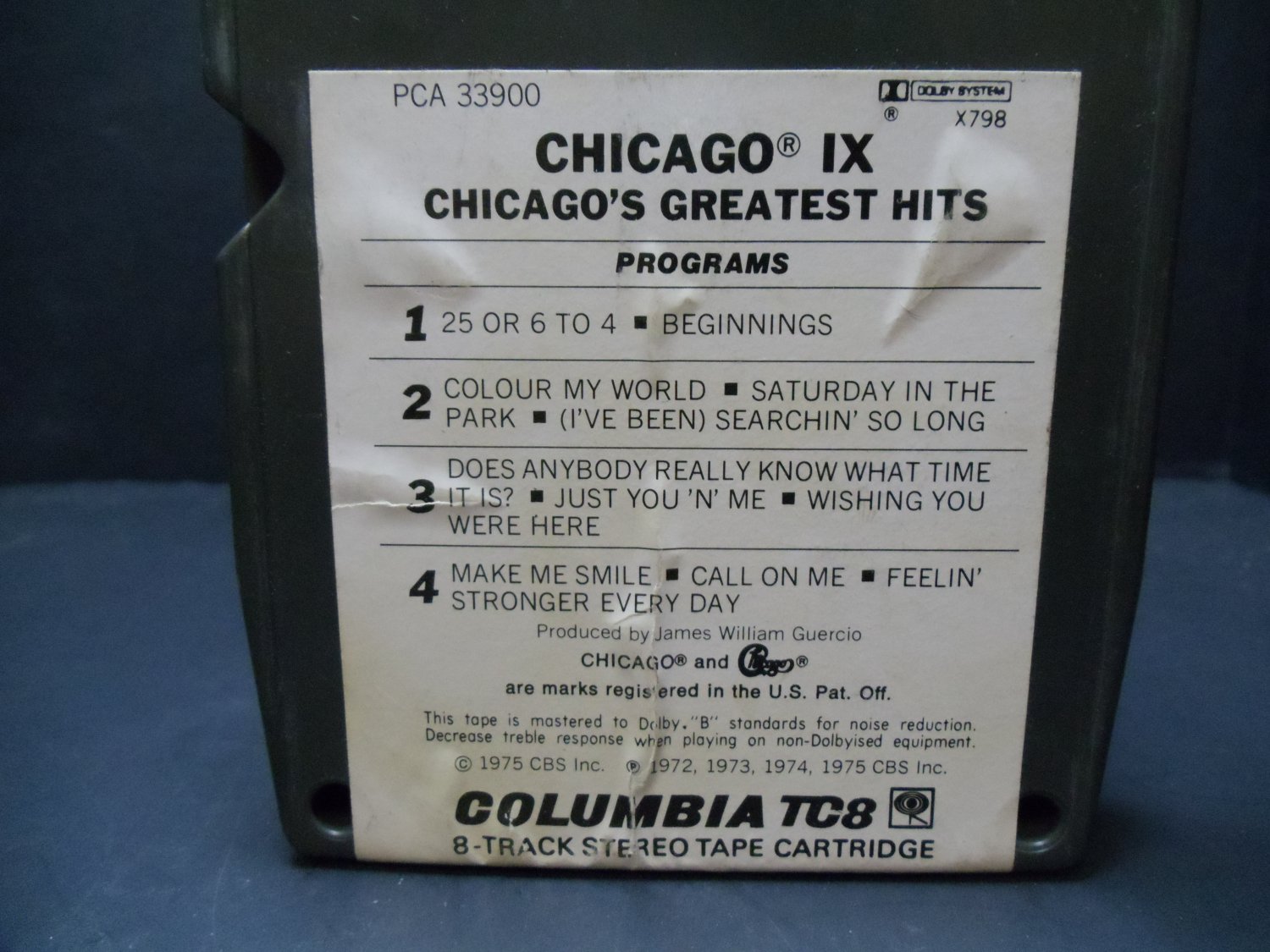 Chicago IX Chicago’s Greatest Hits - PCA 33900 - 8 Track (E-1502)