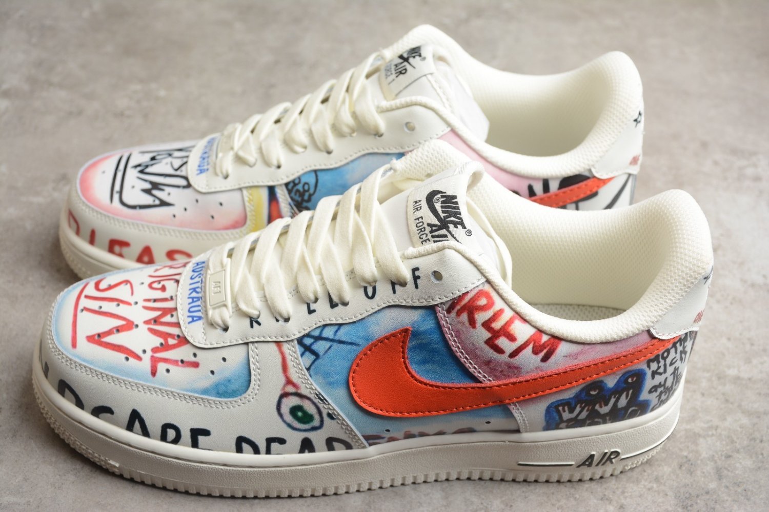 Nike Air Force 1 Low Graffiti Art Sneakers – Hand Painted Style – Sizes ...
