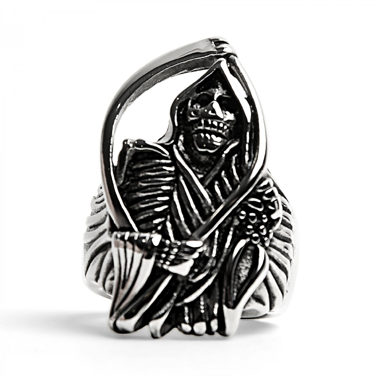 Stainless Steel Grim Reaper Ring - SCR4068