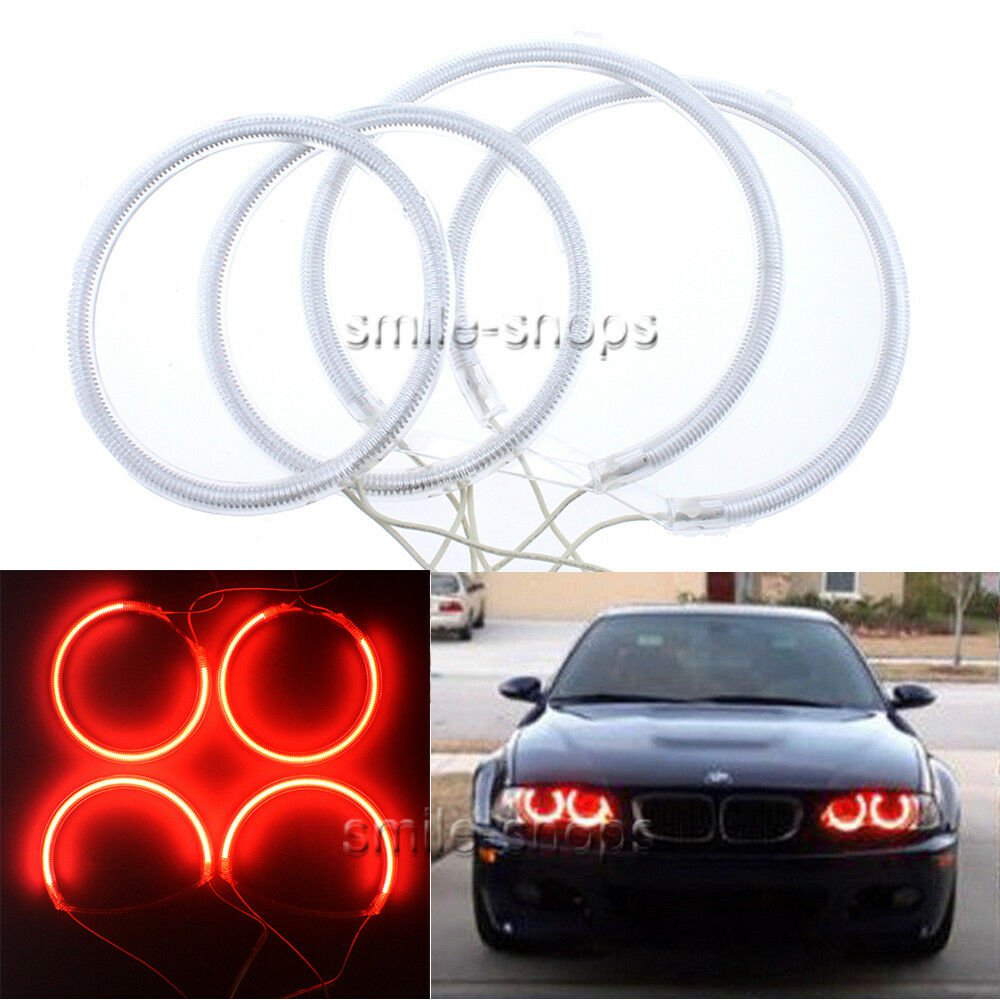 For 2008-2015 Mitsubishi Lancer Evo X Red LED Angel Eyes Halo Ring ...