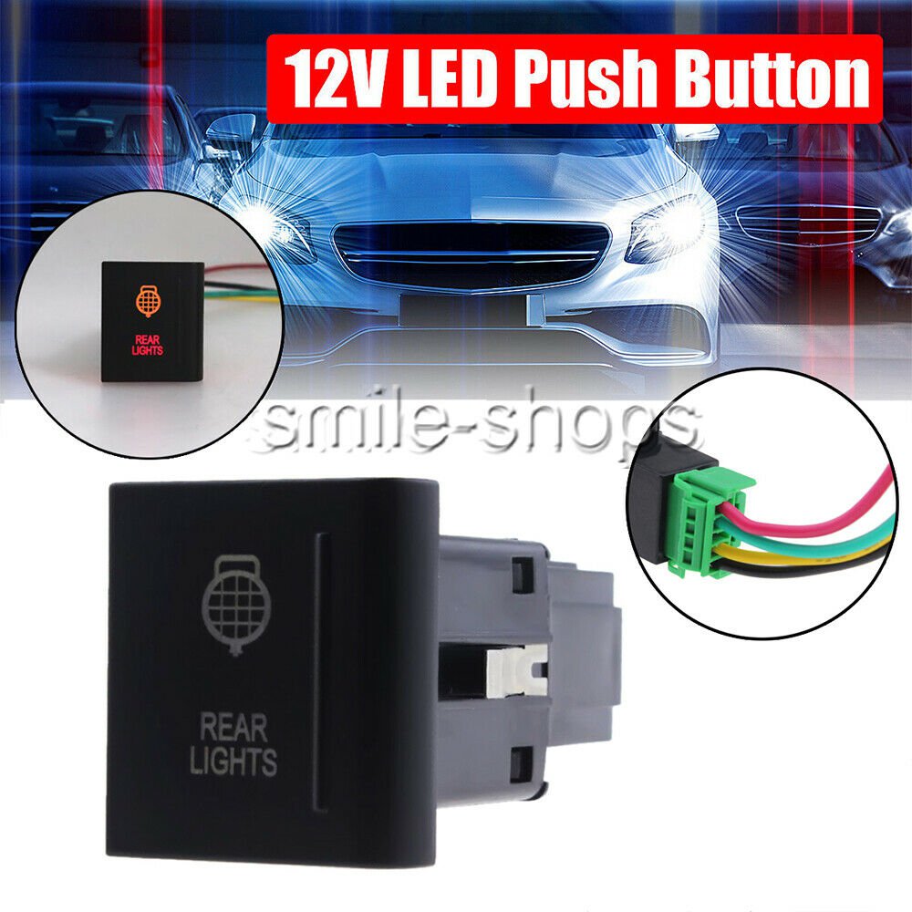 REAR LIGHTS Push Switch On-off RED Led for VW Amarok Switch Right Side ...