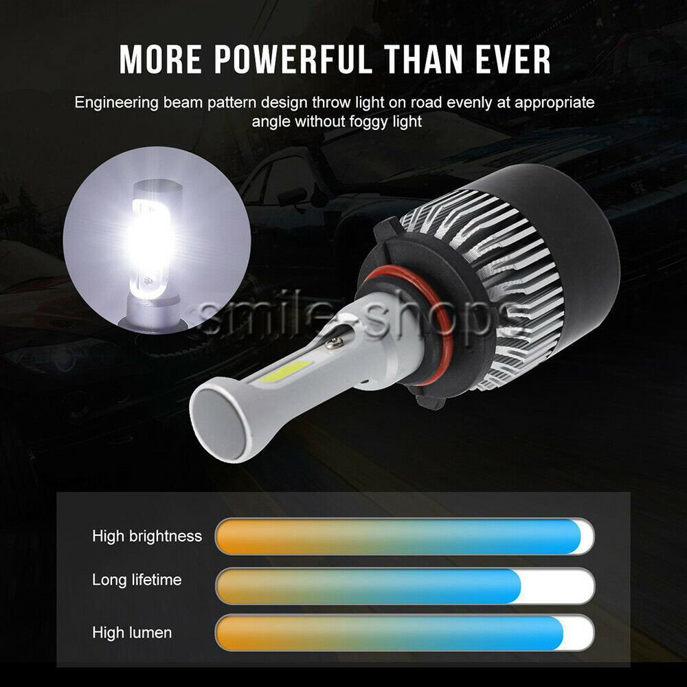 High Power 9005 HB3 LED Headlight Bulb Conversion Kit Hi Beam 6000K ...