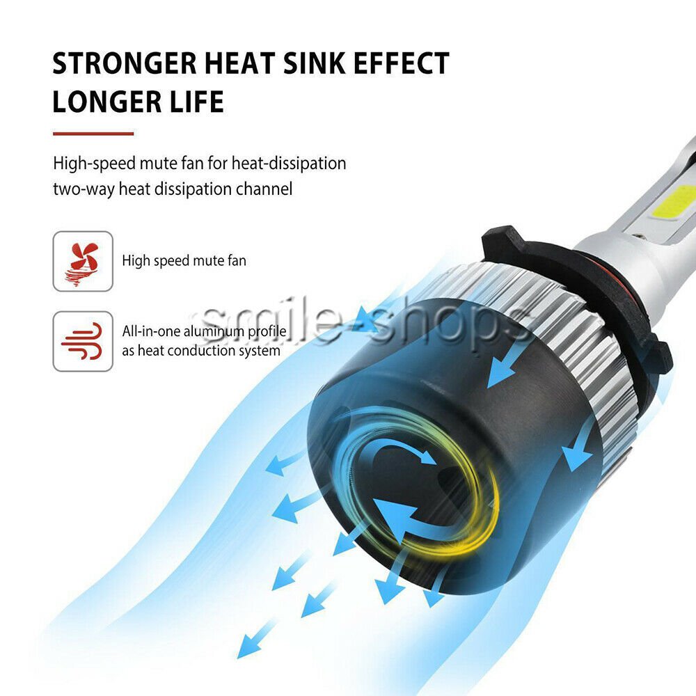 High Power 9005 HB3 LED Headlight Bulb Conversion Kit Hi Beam 6000K ...