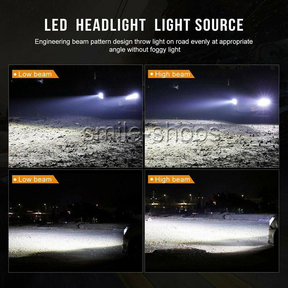 High Power 9005 HB3 LED Headlight Bulb Conversion Kit Hi Beam 6000K ...