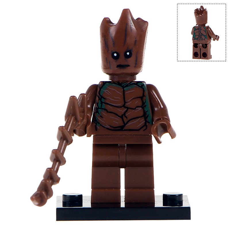 Groot Custom Marvel Minifig Minifigure Block Brick Building Toys Gift