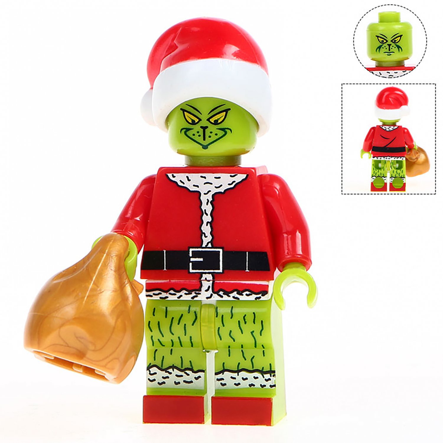 Grinch Custom Minifig Minifigure Block Brick Building Toys Gift