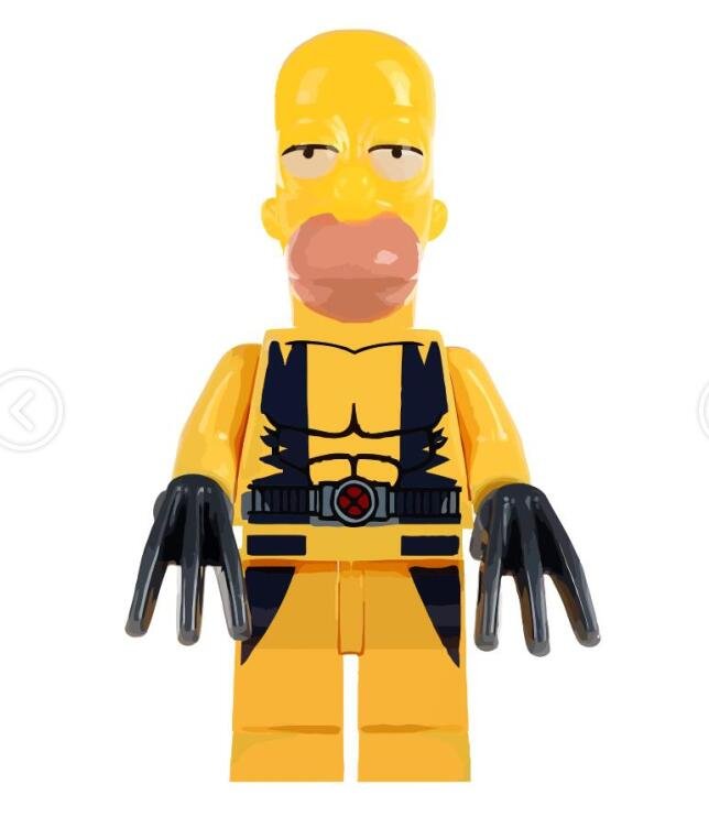 Simpson Wolverine Custom Minifig Minifigure Block Brick Building Toys Gift