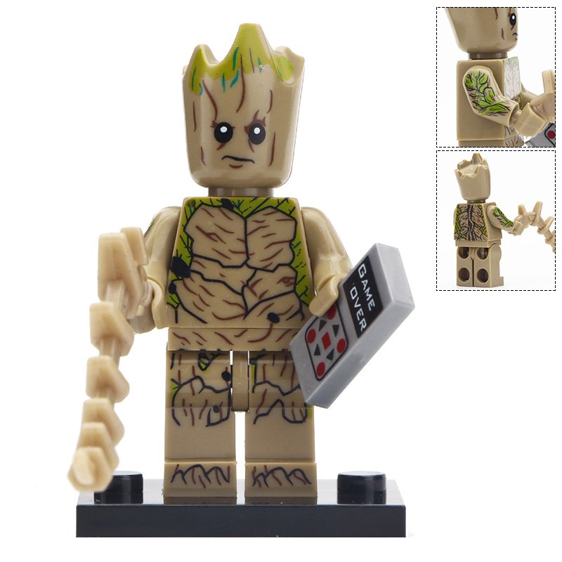 Groot Custom Marvel Minifig Minifigure Block Brick Building Toys Gift