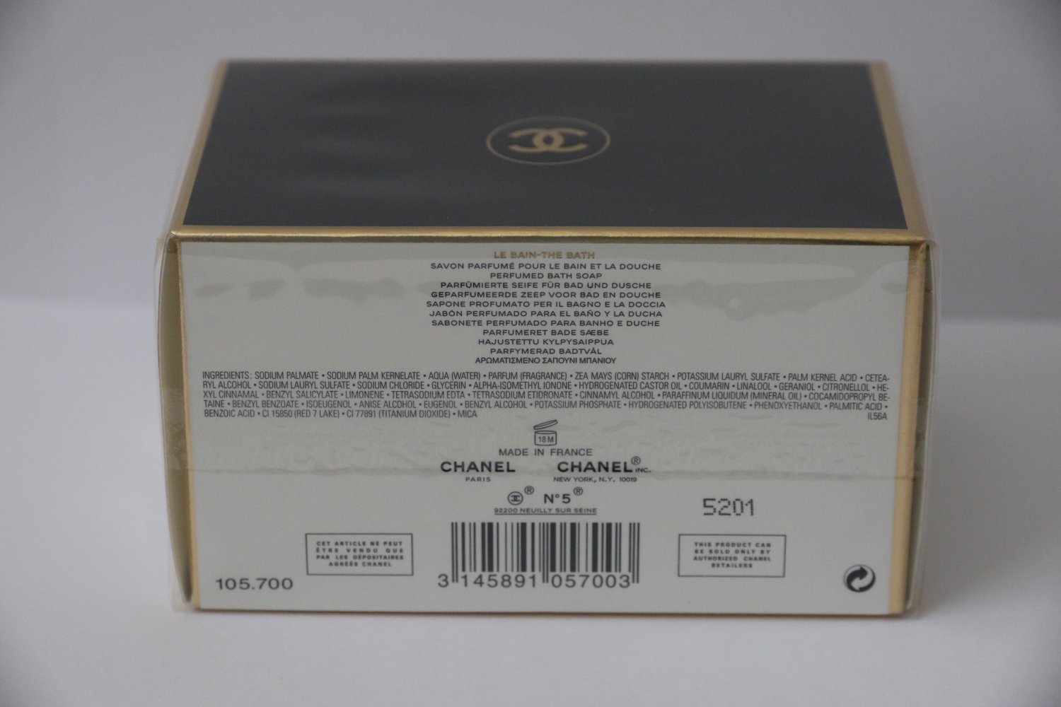CHANEL N 5 Savon Perfumed Bath Bar Soap Boxed SEALED 5.3 oz 150g New ...