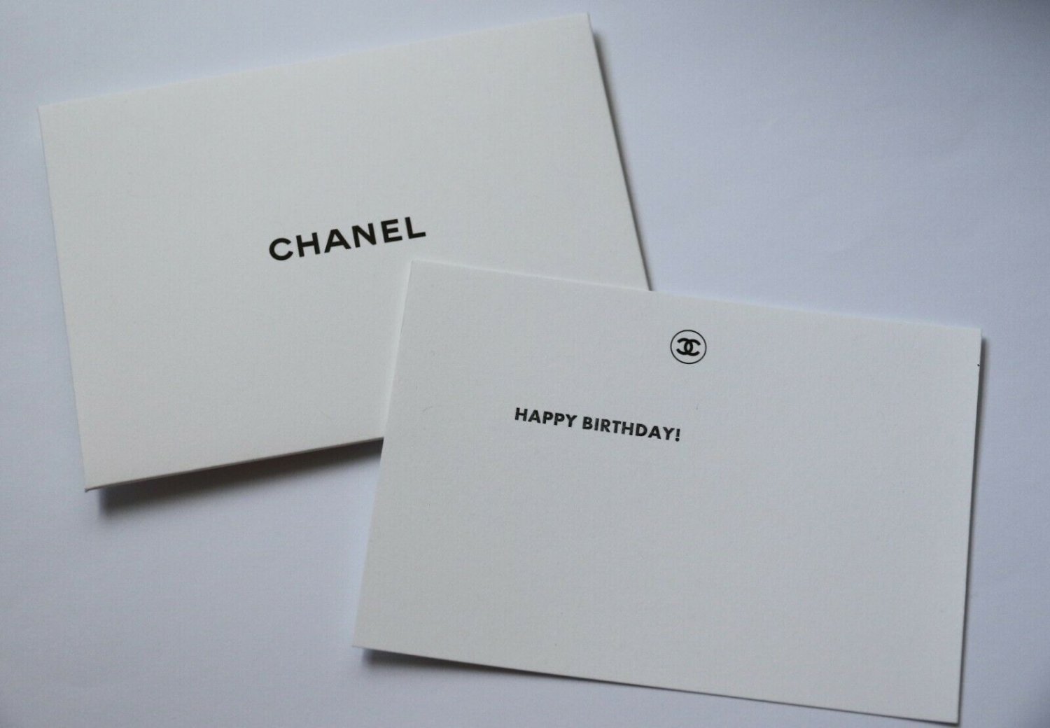Authentic CHANEL Happy Birthday Greeting Card & Envelope Blank 13 cm x ...
