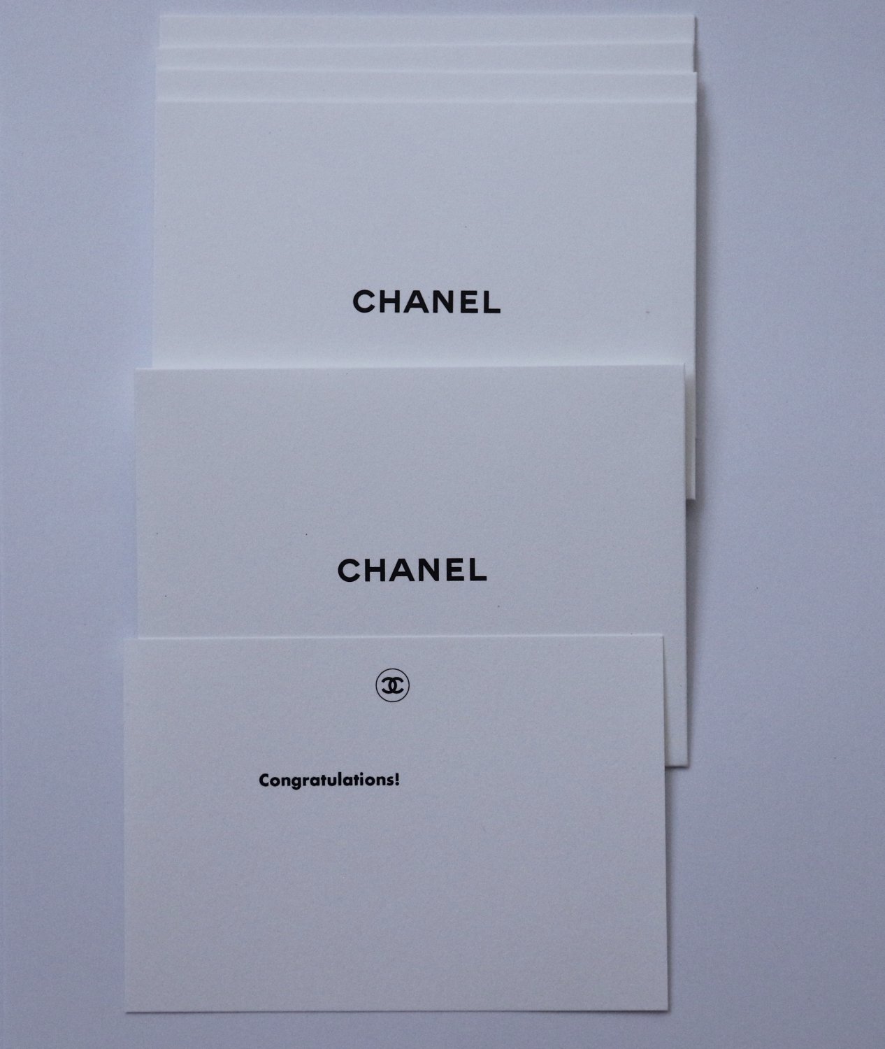 5 CHANEL Authentic Congratulations! Greeting Card & Envelope Blank 13 ...