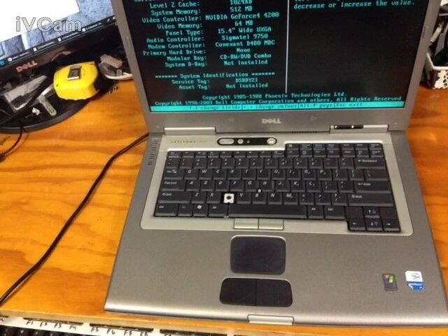 DELL LATITUDE D800 15.4" LAPTOP WITH SERIAL PORT PARALLEL