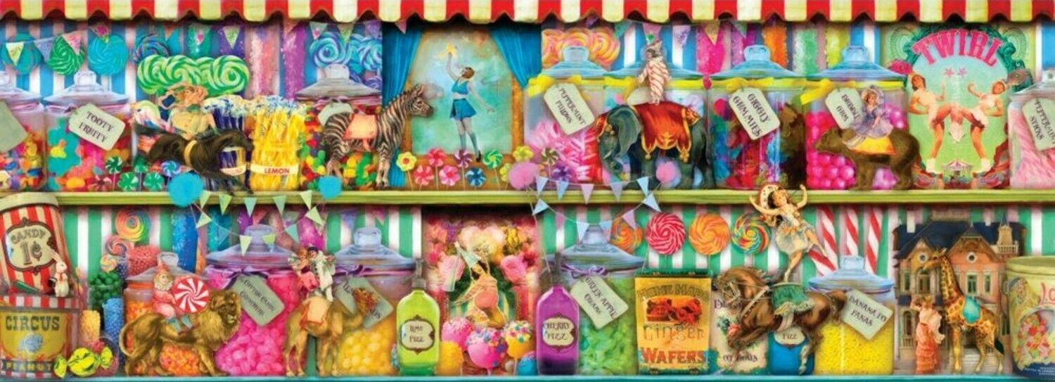 Bits And Pieces - Sweet Shoppe 500 Piece Panoramic Puzzle - Aimee Stewart