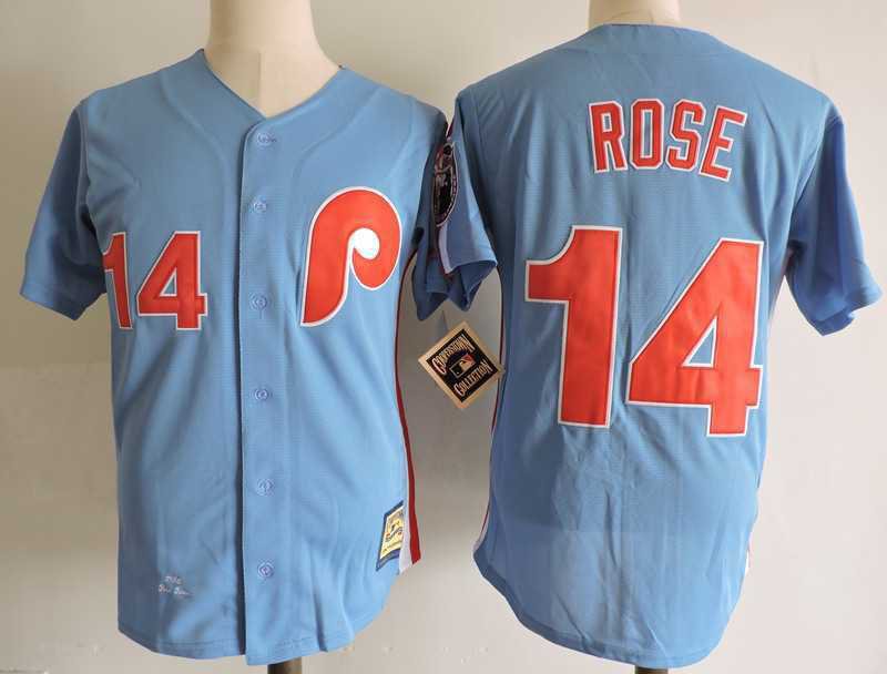 Men/Youth's Cincinnati Reds #14 Pete Rose Blue Cooperstown Jersey