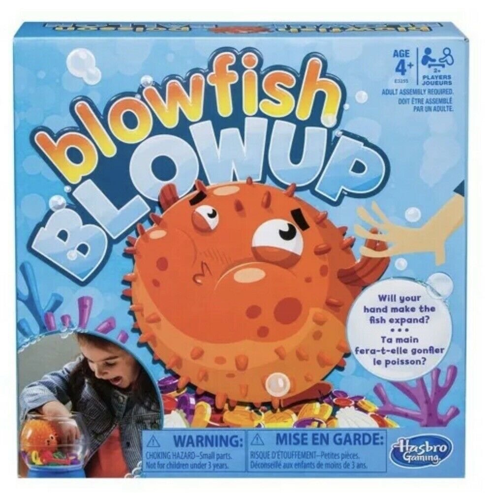 Hasbro Blowfish Blowup Family Game Be Aware of the Fish! Ages 4+ New in Box