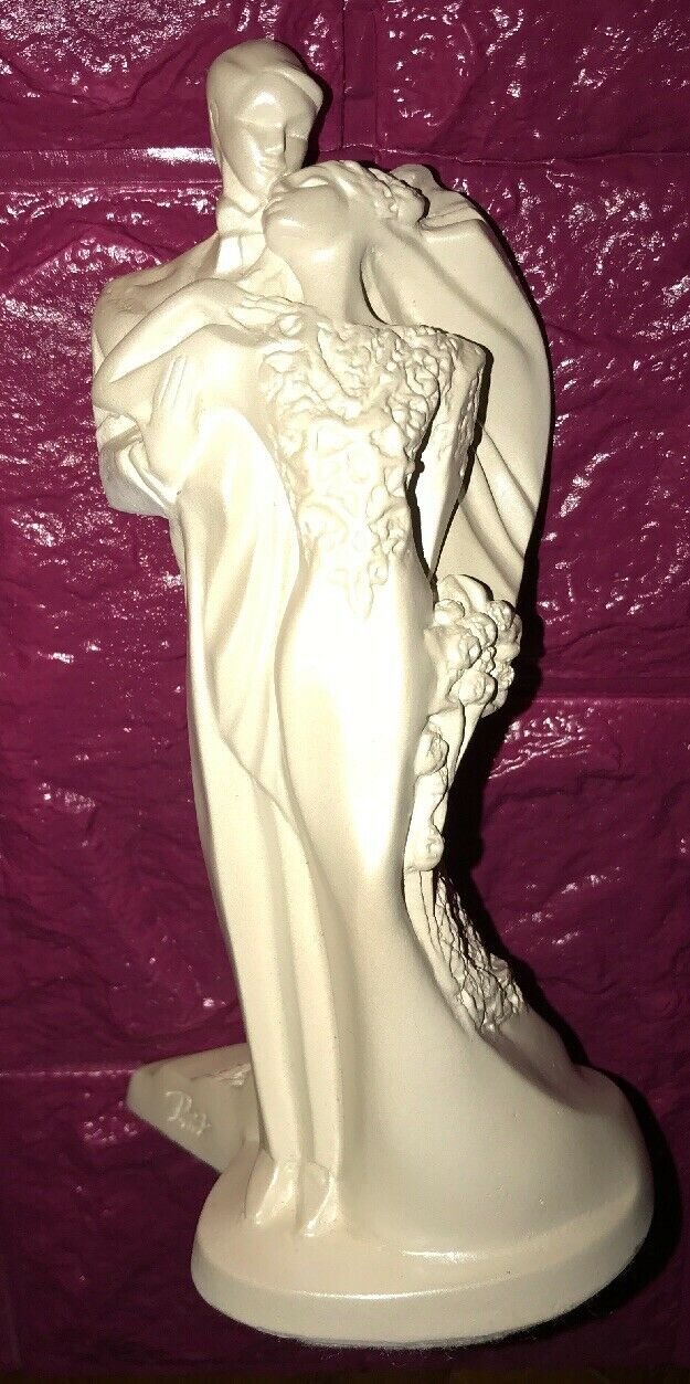 Signed DANIEL AUSTIN SCULPTURE 1991 Bride and Groom "Our Day" Ivory ...