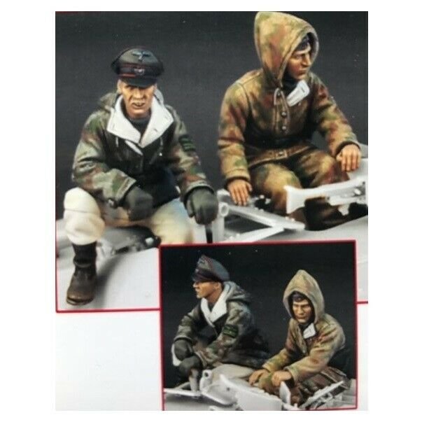 1/35 Resin Figures Model Kit WW2 German Hetzer Crew (2 Figures)