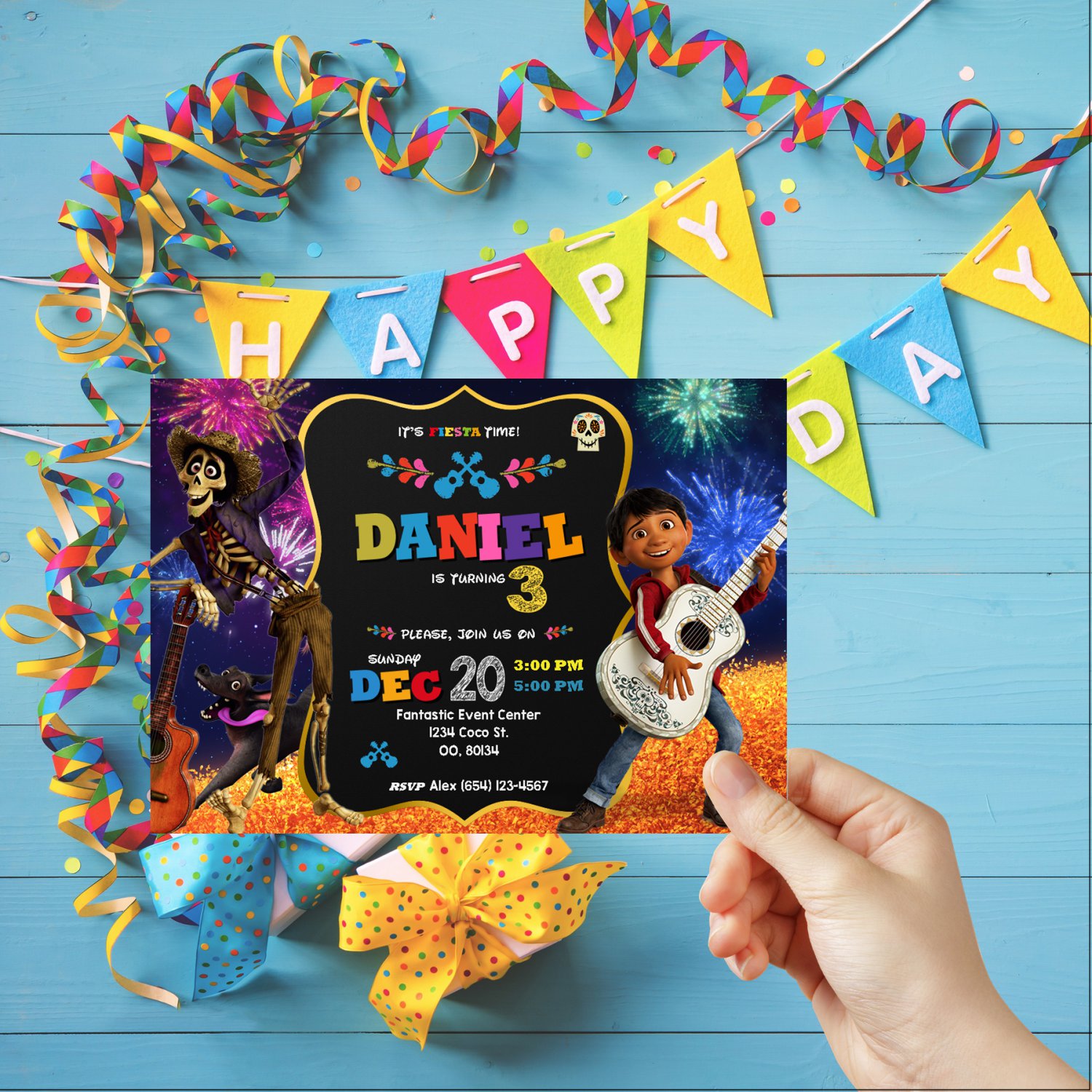 Personalized Coco Disney Invitation Printable Digital Custom