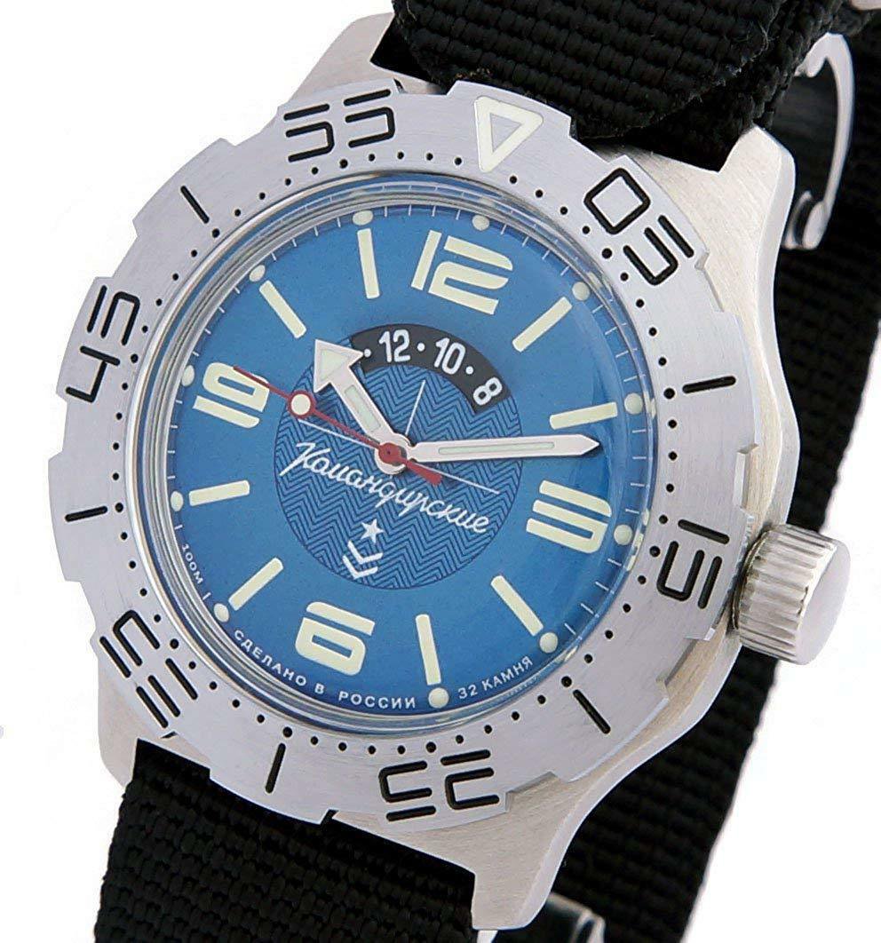 Vostok Komandirskie K-35 350669 Russian Military Watch Blue with Zulu ...