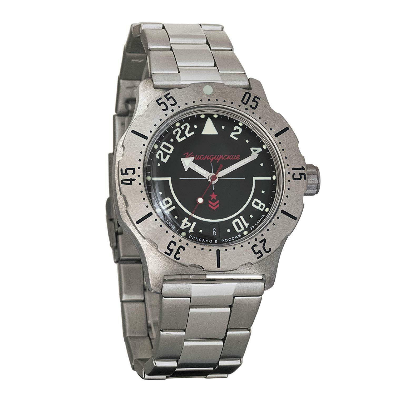 Vostok Komandirskie 350617 K-35 Russian Military Watch Black Mechanical ...