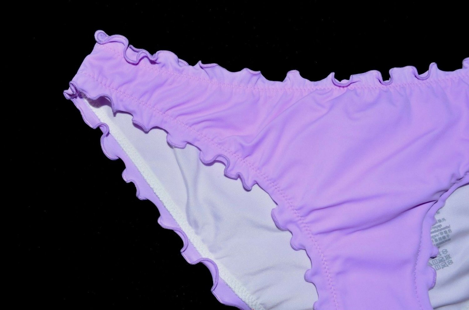 VICTORIA'S SECRET PINK Purple Cheeky Ruched Ruffle Bikini Bottom Small ...