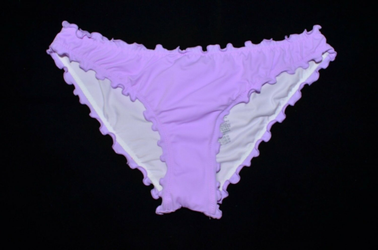 VICTORIA'S SECRET PINK Purple Cheeky Ruched Ruffle Bikini Bottom Small ...