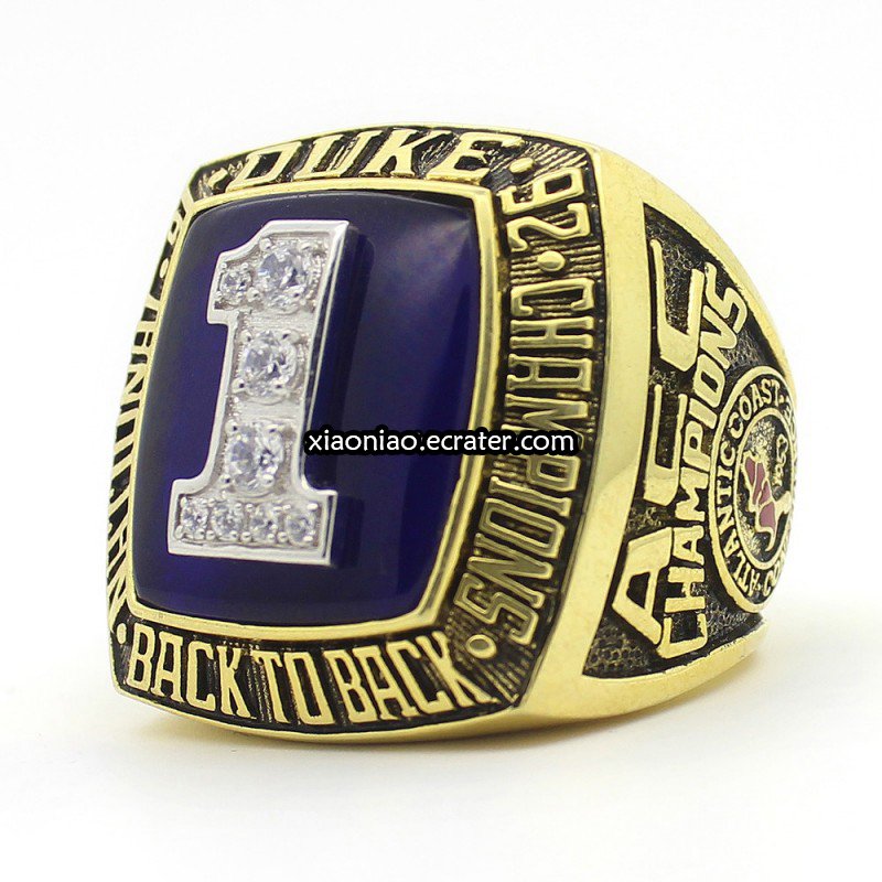 1992 Duke Blue Devils National Championship Ring