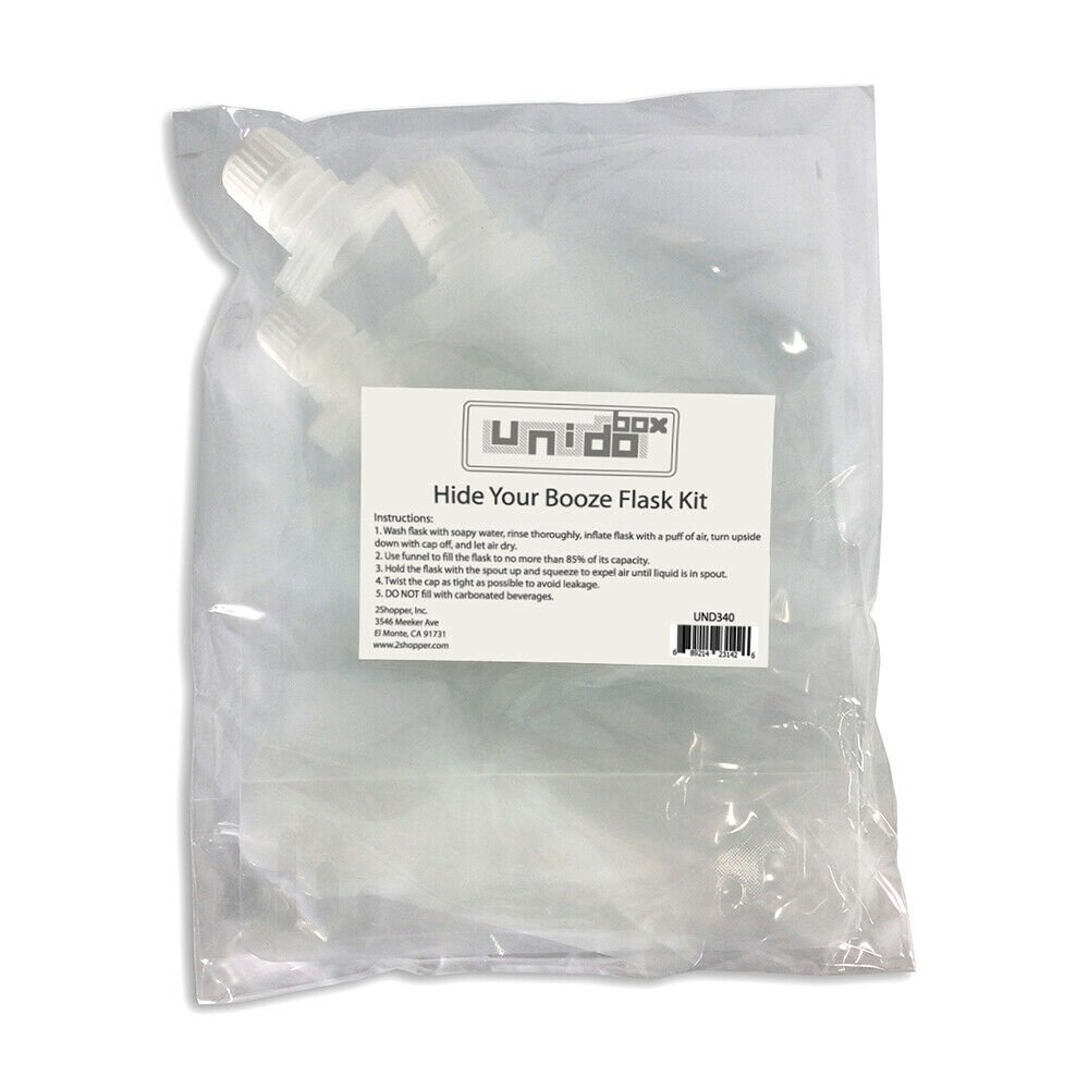 Sneak Your Booze Conceal Hidden Liquor Flask Kit with Funnel (9 FLASK SET)