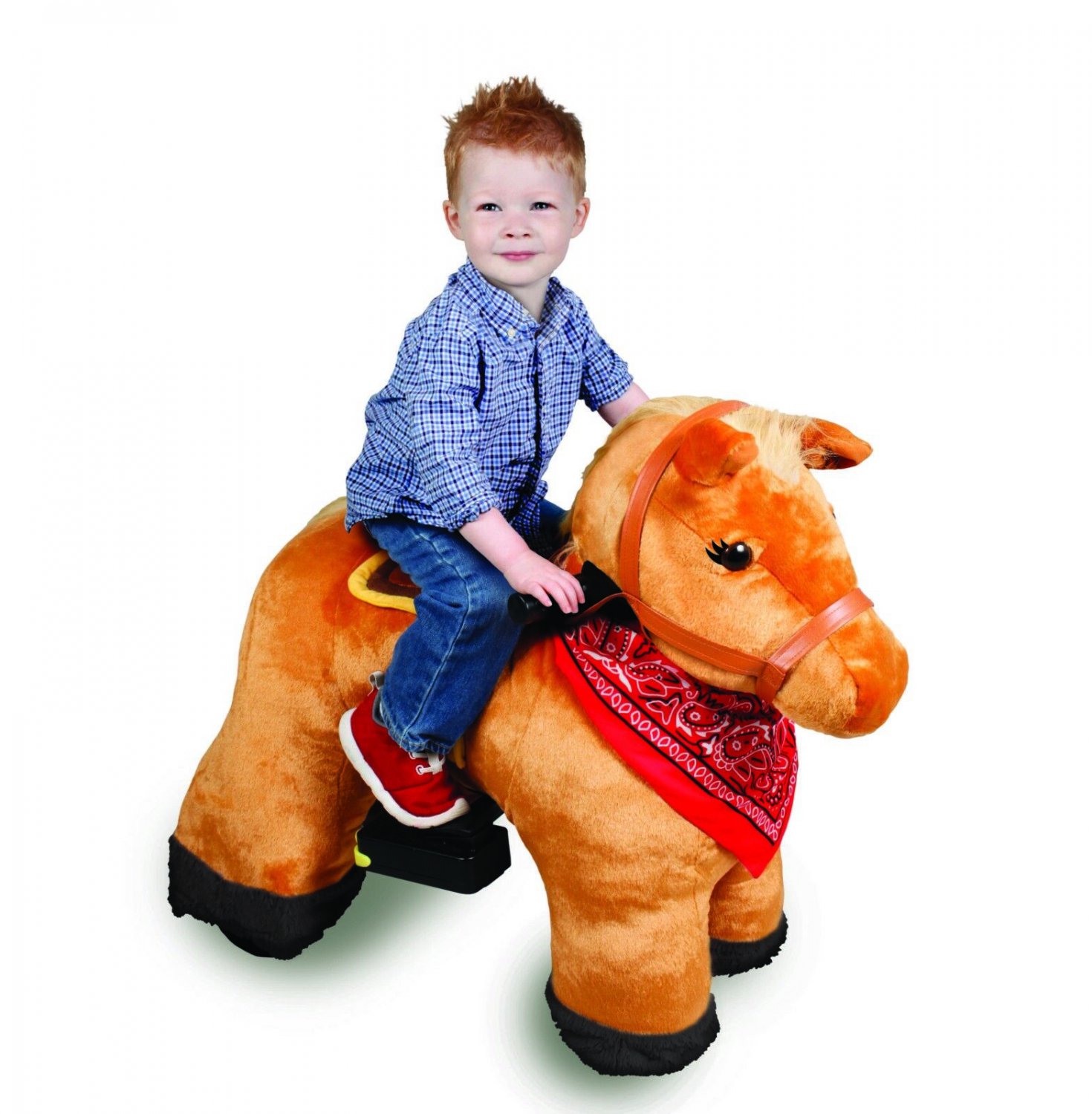 6 Volt Stable Buddies Chestnut Horse Plush Ride-On by Dynacraft