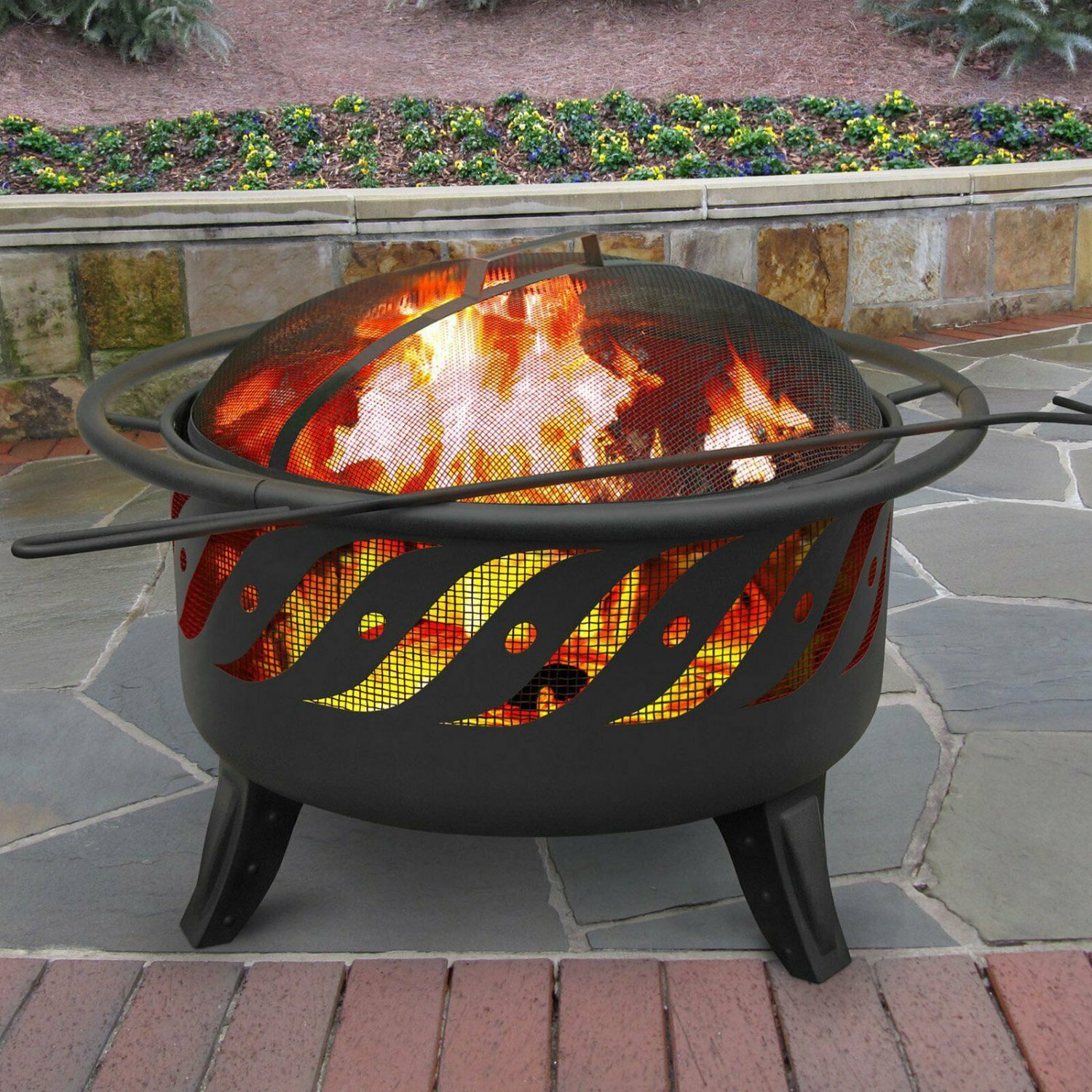 Landmann 23172 Patio Lights Firewave Firepit, Black