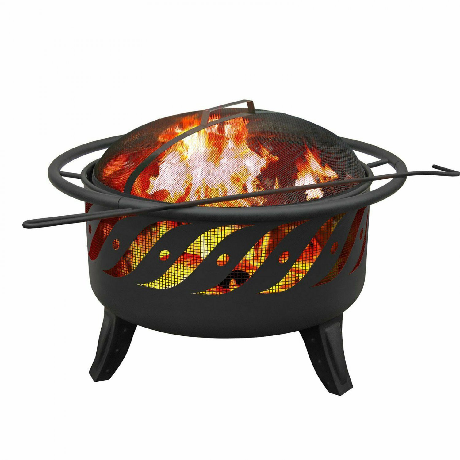 Landmann 23172 Patio Lights Firewave Firepit, Black