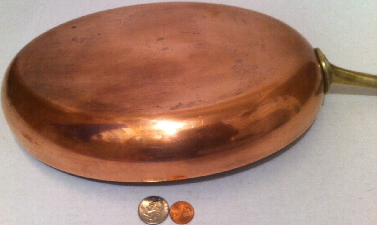 Vintage Metal Copper and Brass Cooking Pan, Fish Pan, Paul Revere, Quality