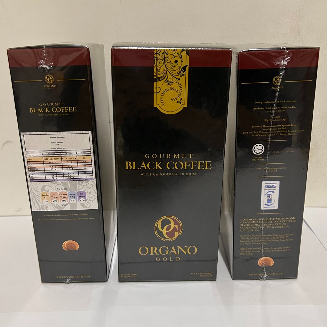 4 Box Organo Gold Gourmet Black Coffee Organic Ganoderma Lucidum - DHL ...
