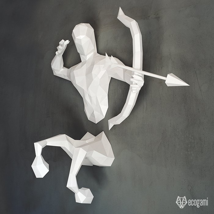 Printable papercraft centaur for your wall decor