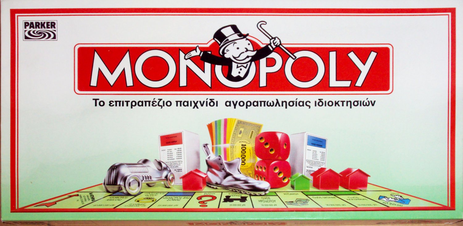 Greek Language Edition Monopoly Board Game Greece 1992