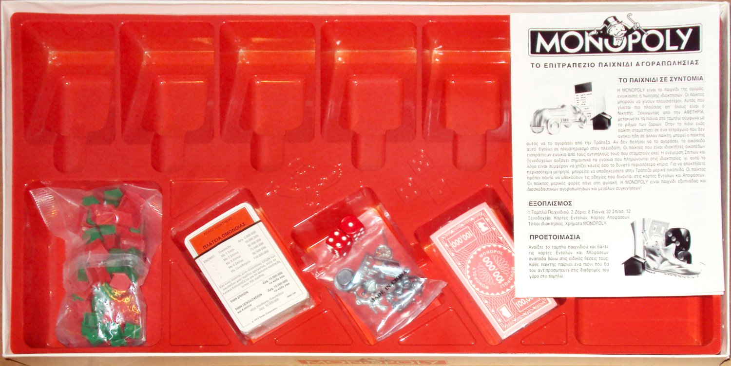 Greek Language Edition Monopoly Board Game Greece 1992