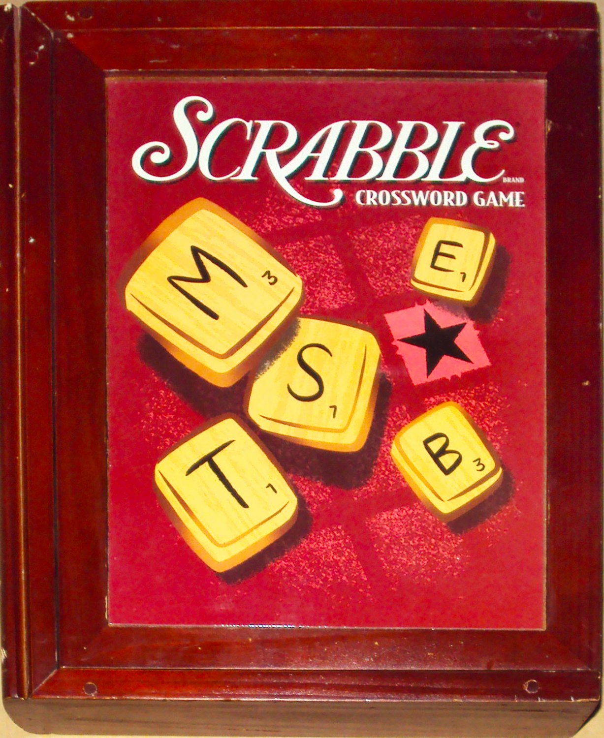 Vintage Game Collection Scrabble Library Wooden Book Box 2005