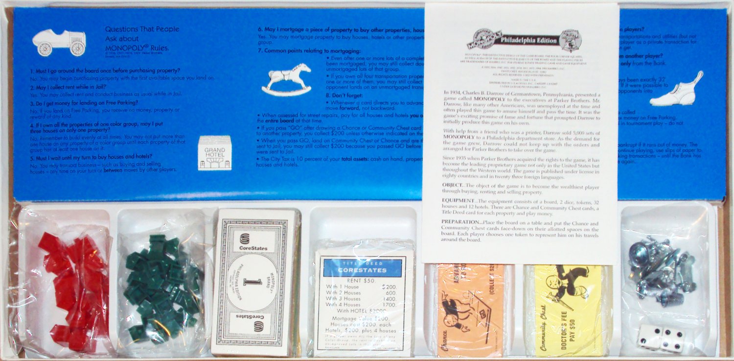 Philadelphia Pennsylvania Edition Monopoly Board Game 1996