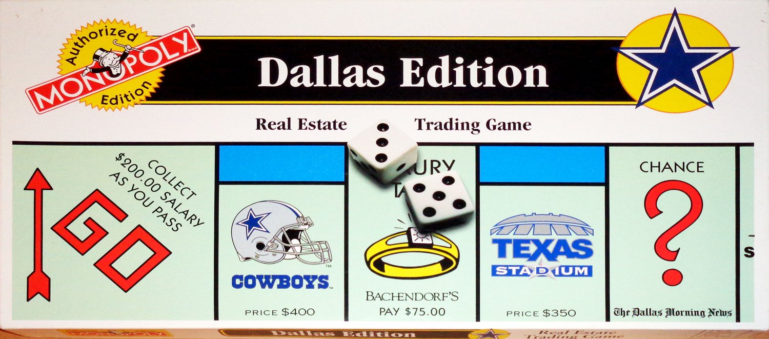 Dallas Texas Edition Monopoly Board Game 1995