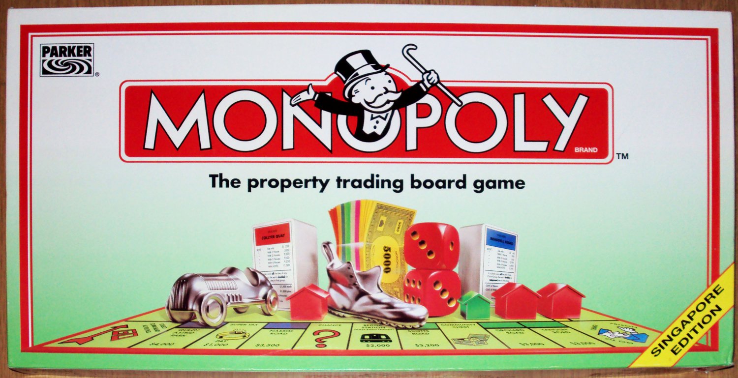 Singapore Edition Monopoly Board Game 1995