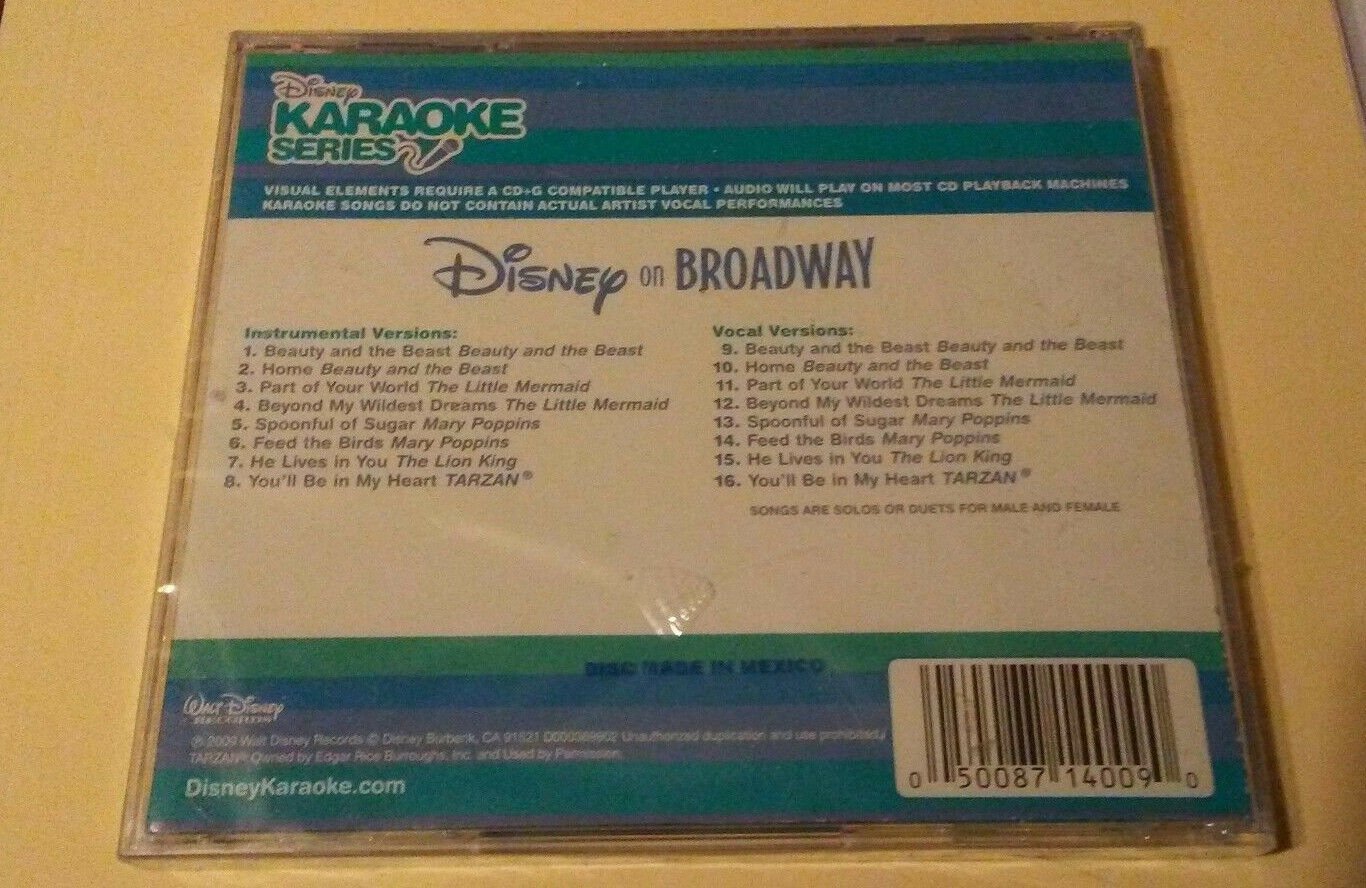 Disney Karaoke Serie - Disney's Karaoke Series: Disney on Broadway ...